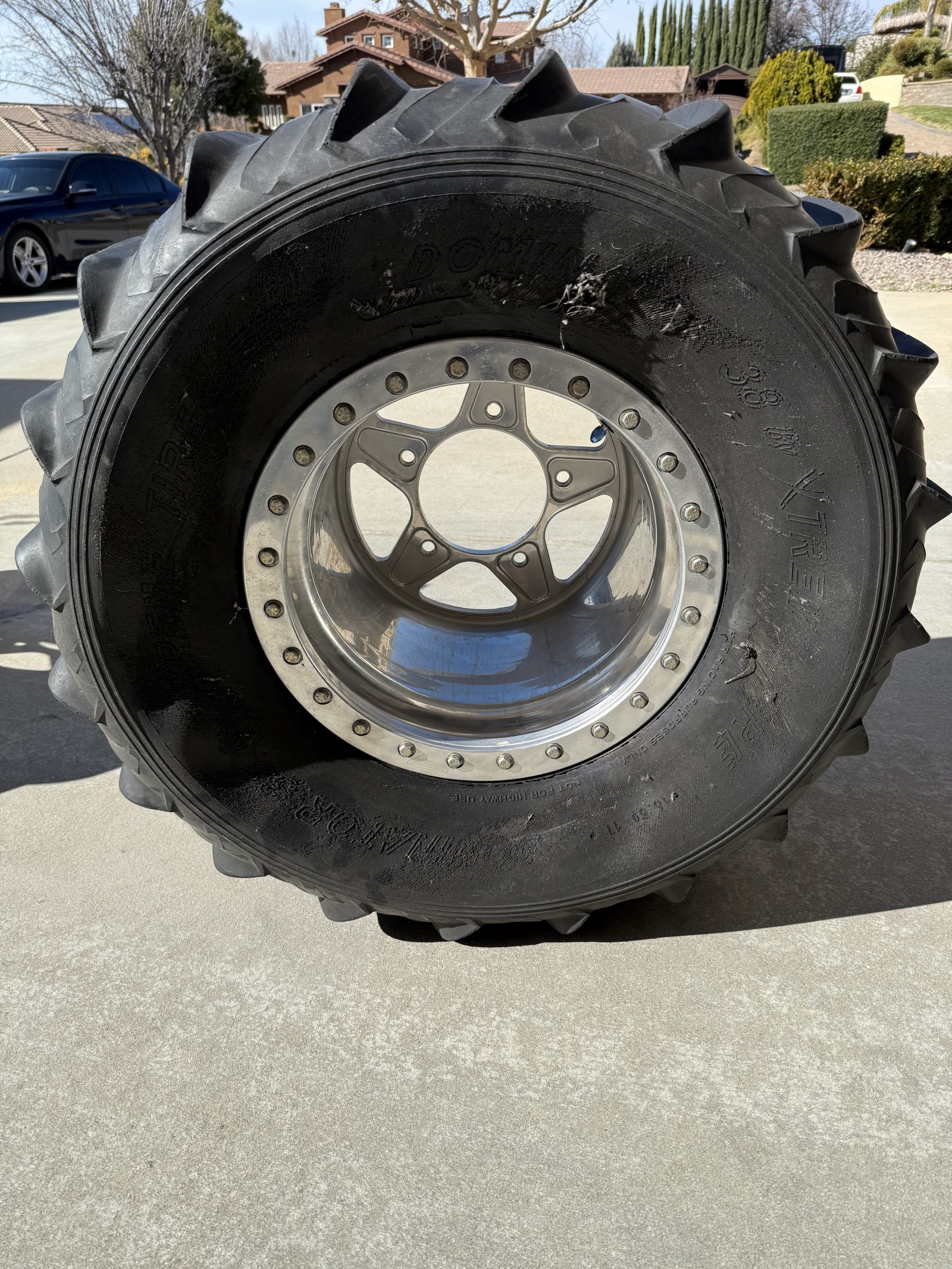 Dominator 38 by Xtreme Paddle tire wide five lugs 17 R Two tires with rims