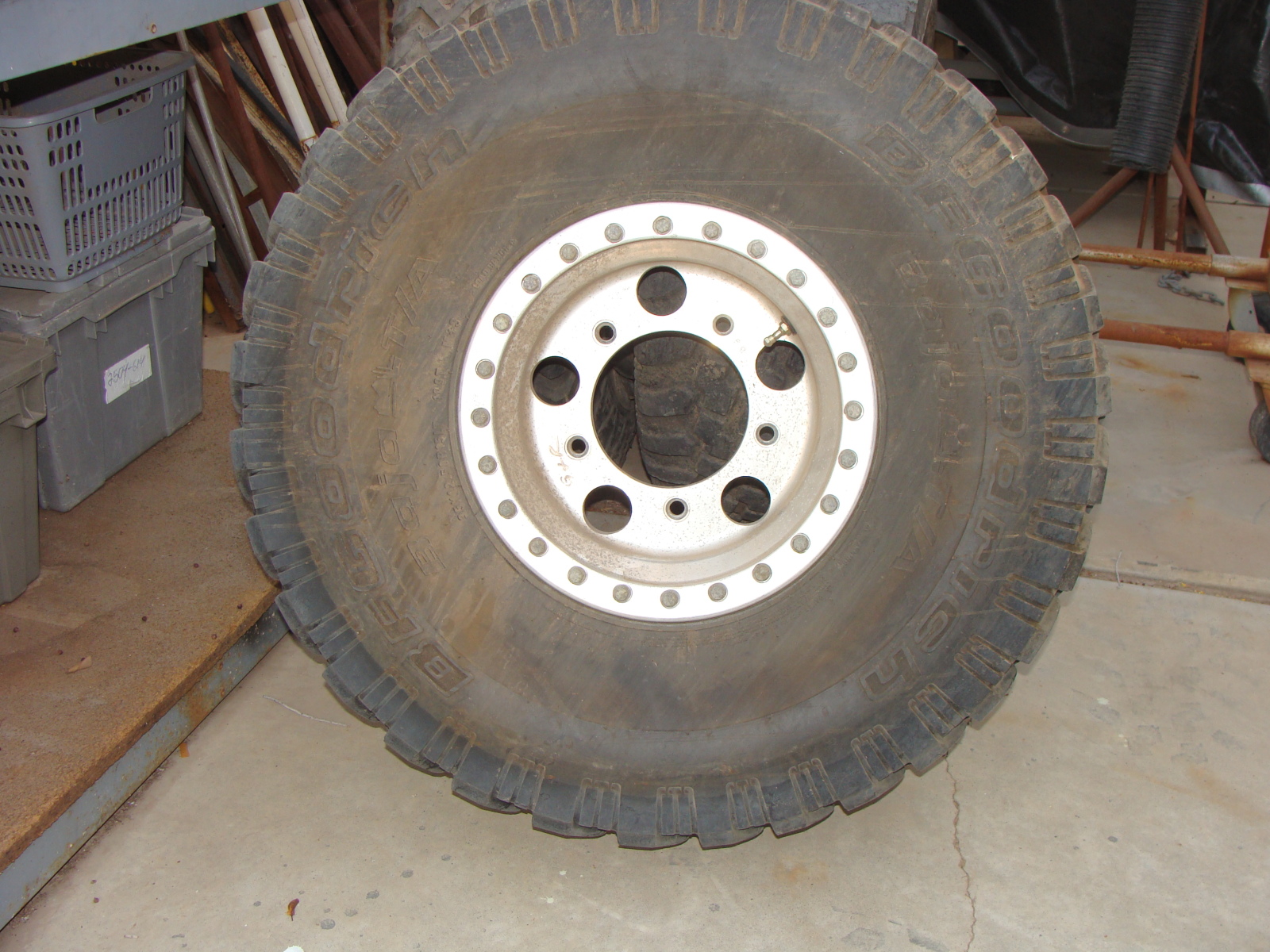 BFG BAJA TIRES 35/12.50/15 ON VW 5 HOLE BEAD LOCK WHEELS